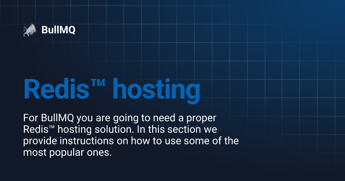 Redis™ hosting | BullMQ